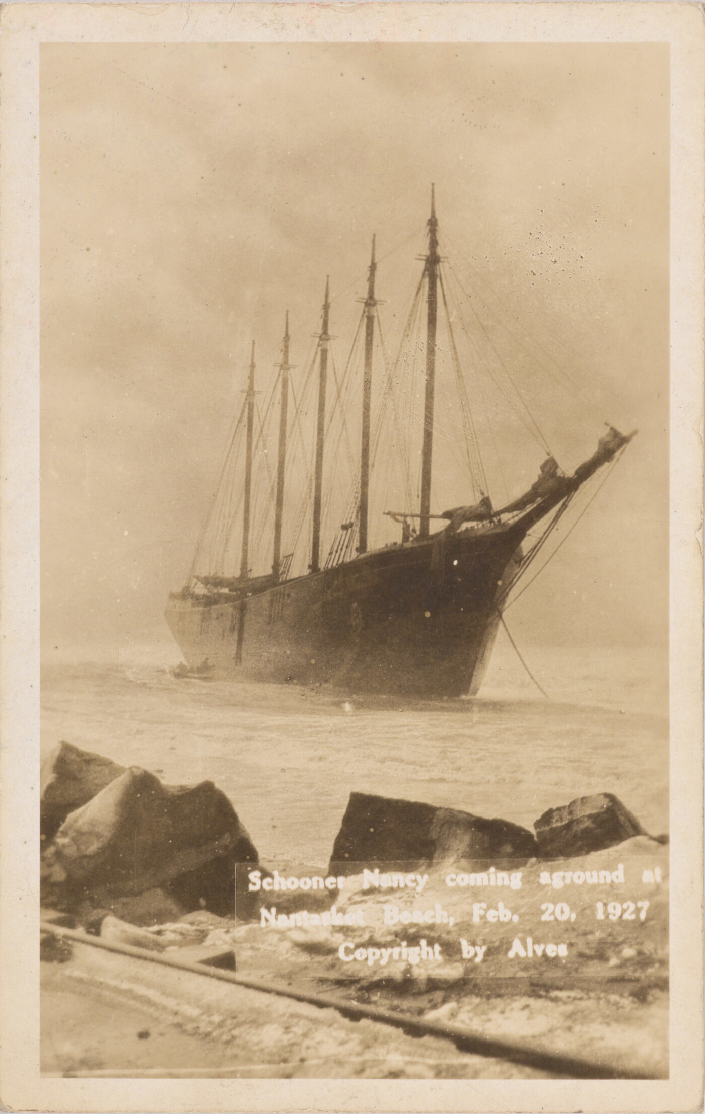 Schooner Nancy Coming Aground at Nantucket Beach | Amon Carter Museum ...