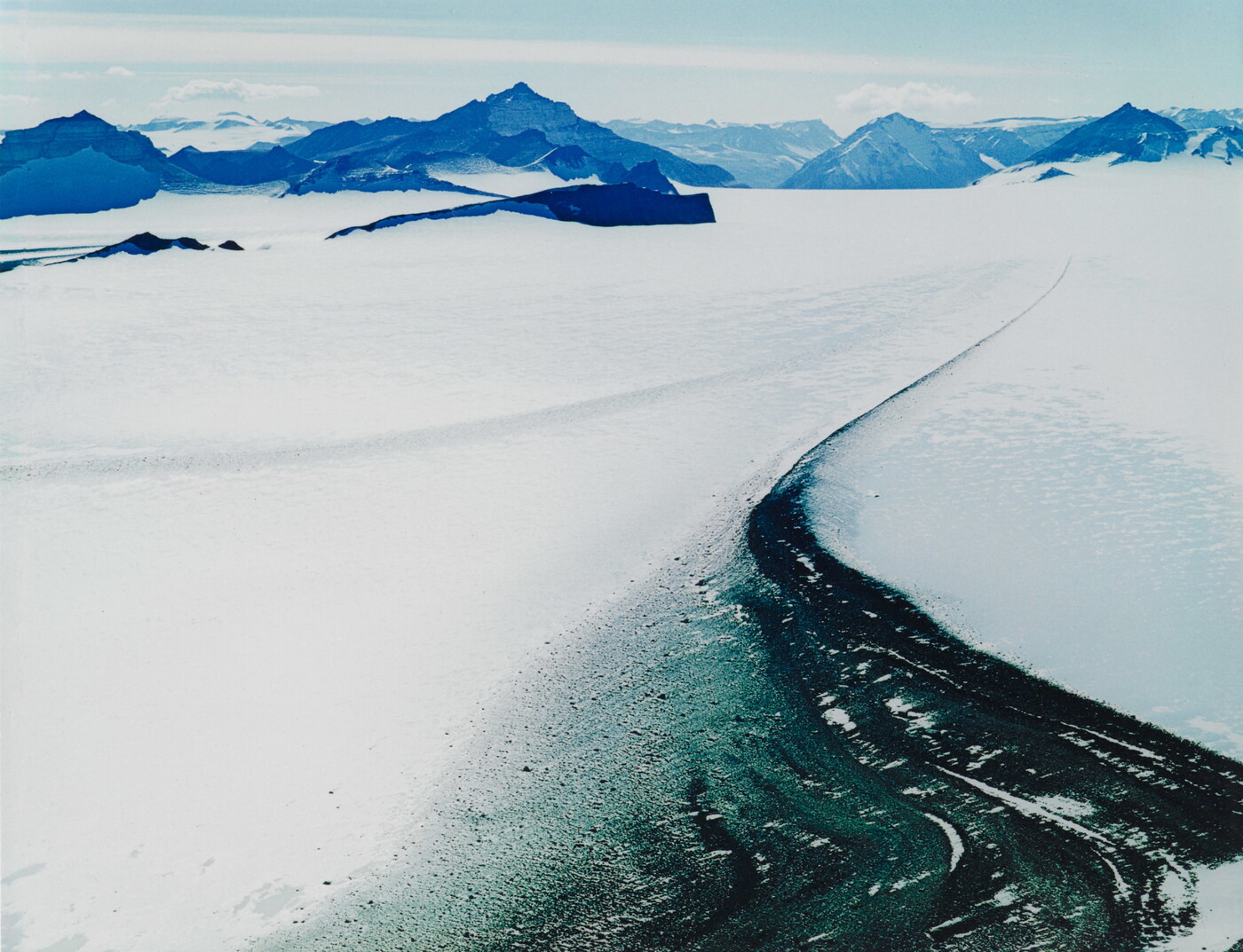 View from Monastery Nunatak, Dry Valleys, Antarctica, December 31, 1975 ...