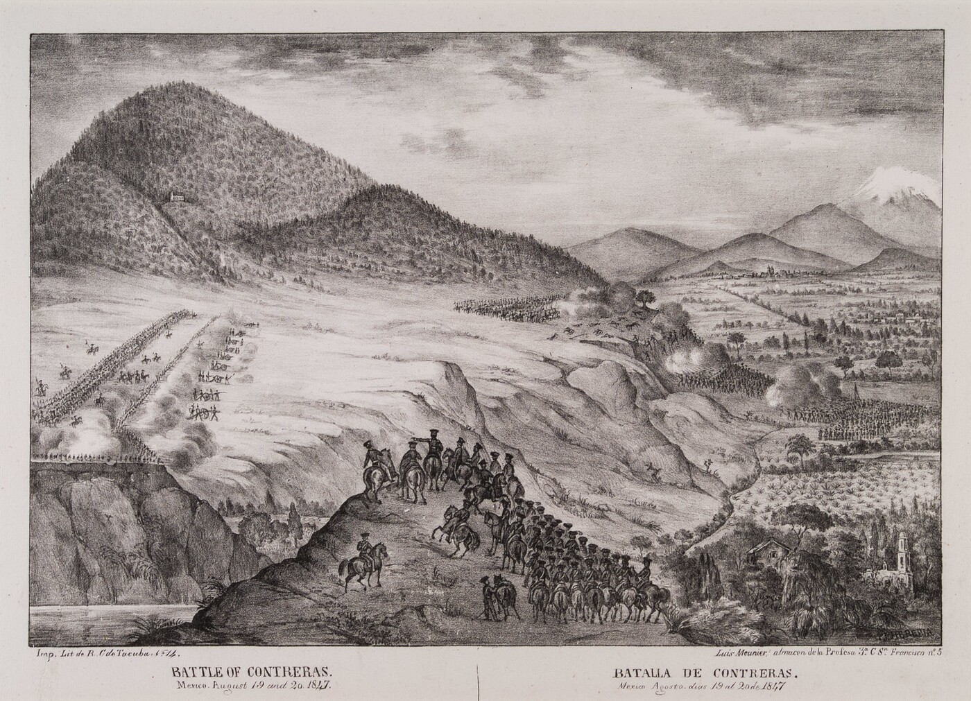 Battle of Contreras. Mexico. August 19 and 20. 1847. / Batalla de ...