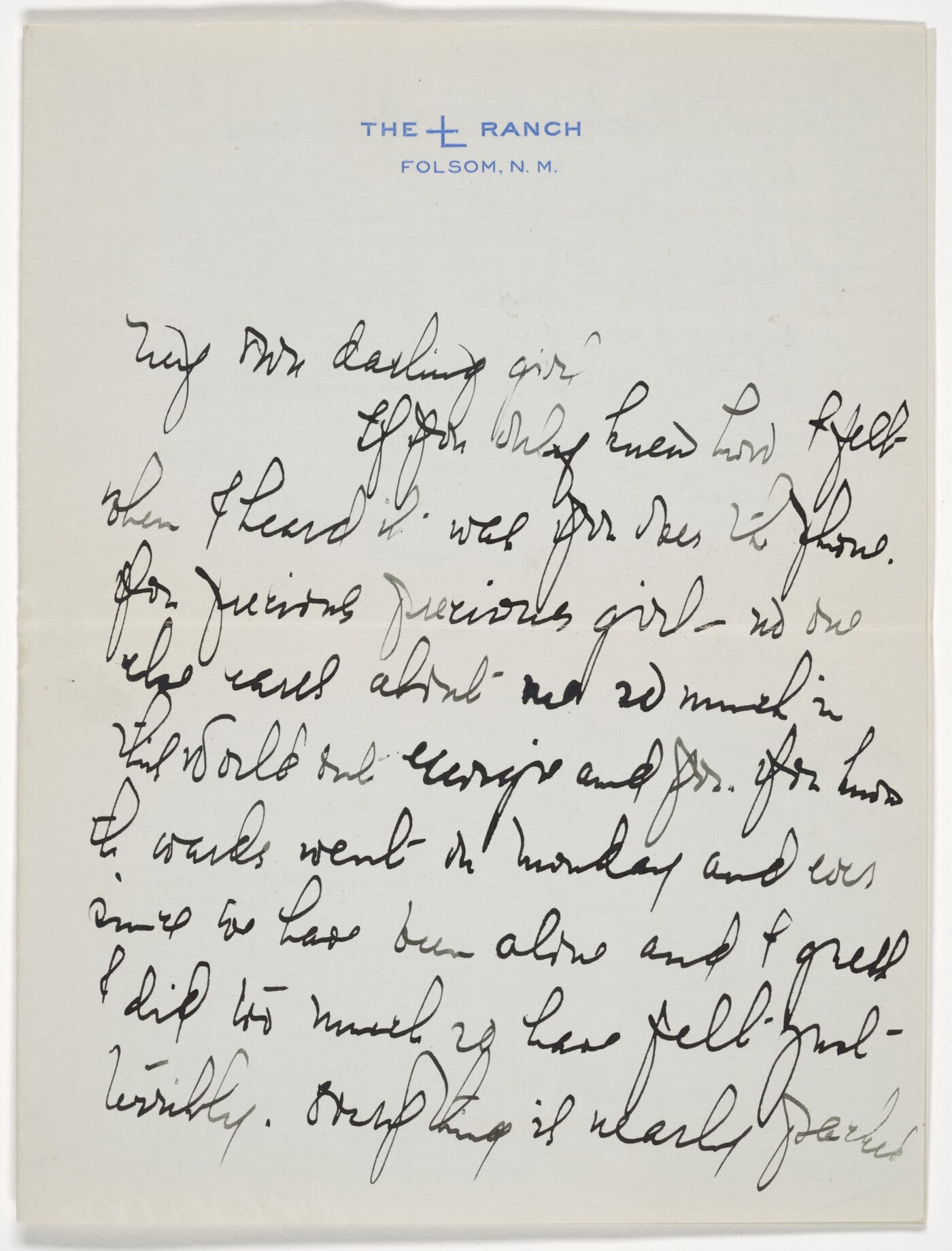 Gladys McConnell Fowler, Folsom, New Mexico, to Laura Gilpin. January 8 ...