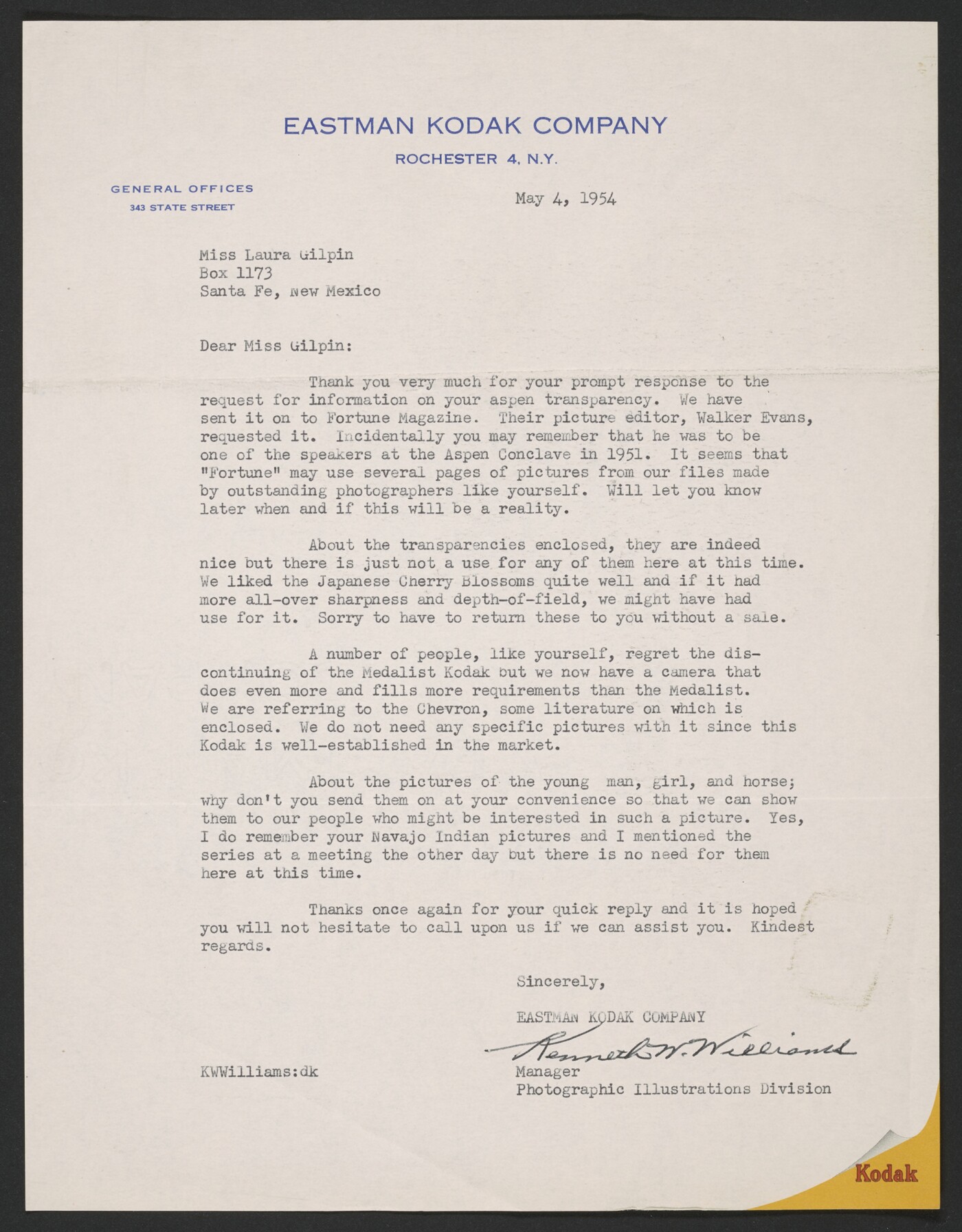 Kenneth W. Williams, Manager, Photographic Illustrations, Rochester ...