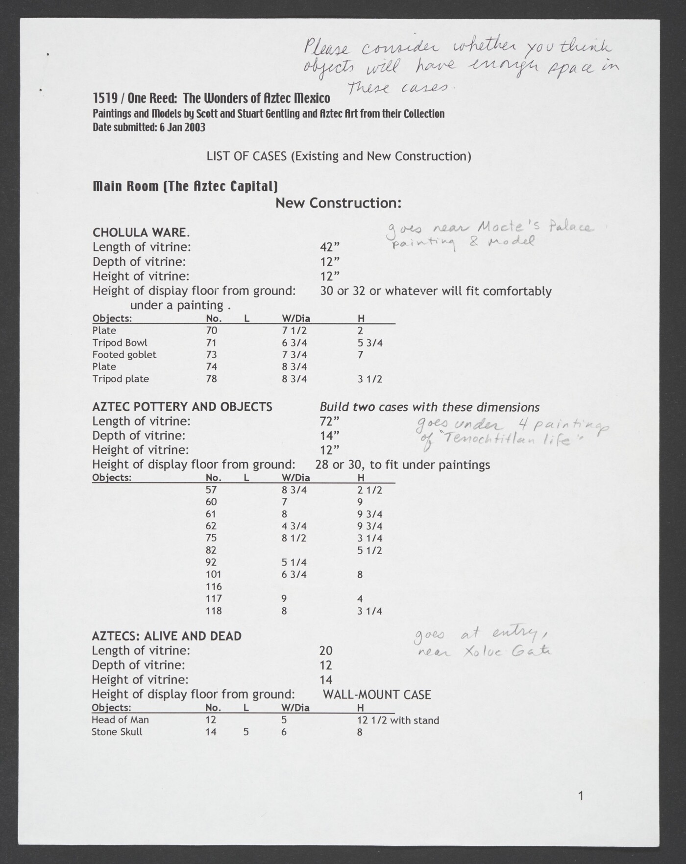 "1519/One Reed Year: The Wonders of Aztec Mexico" List of Cases ...