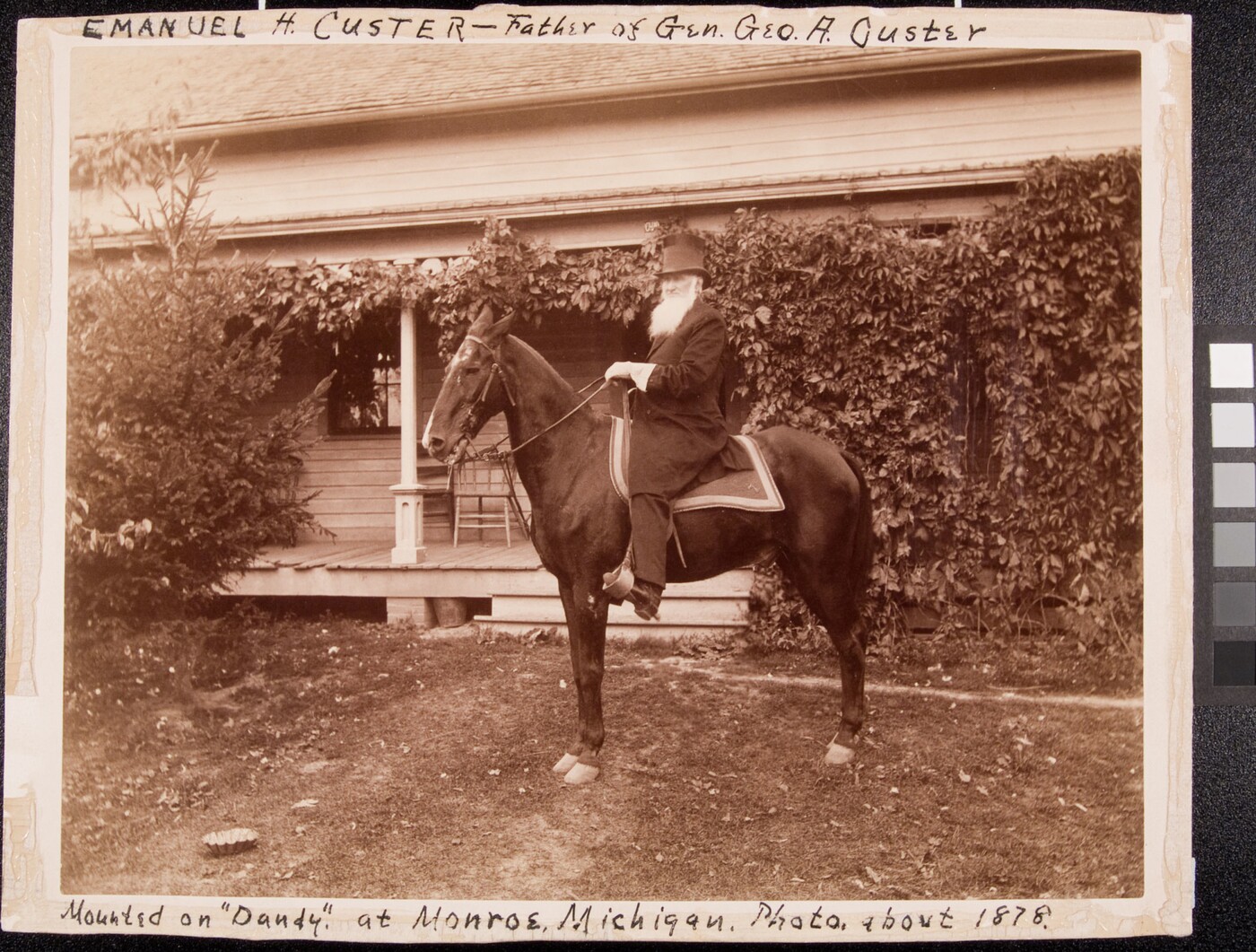 Emanuel H. Custer, Father of General George A. Custer Mounted on "Dandy ...