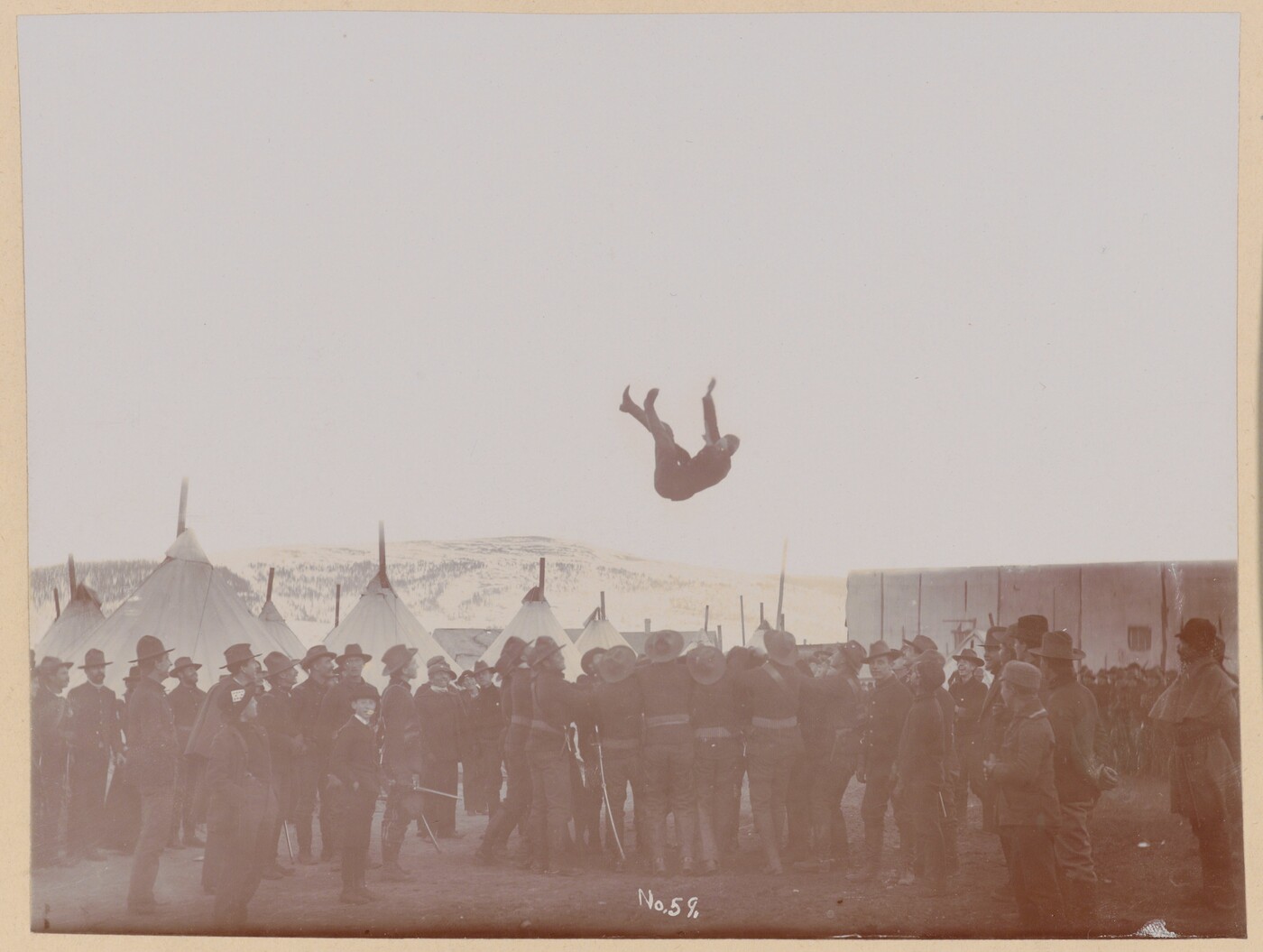 Camp Sports, Camp McIntyre, Colorado National Guard Camp during Miners ...