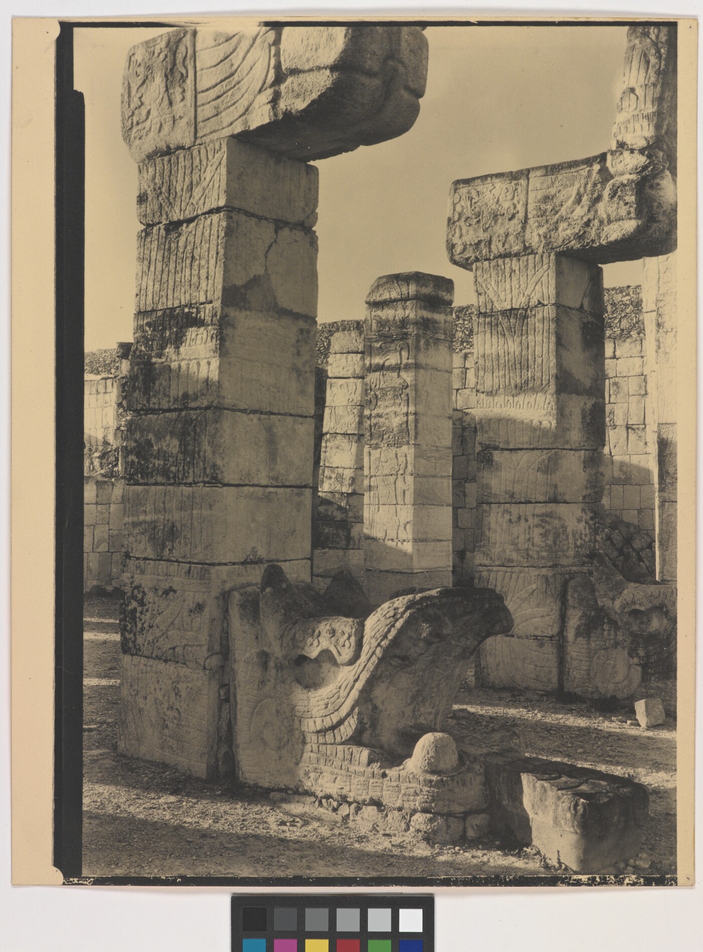 [Serpent columns, Temple of Warriors, Chichen Itza, Yucatan] | Amon ...