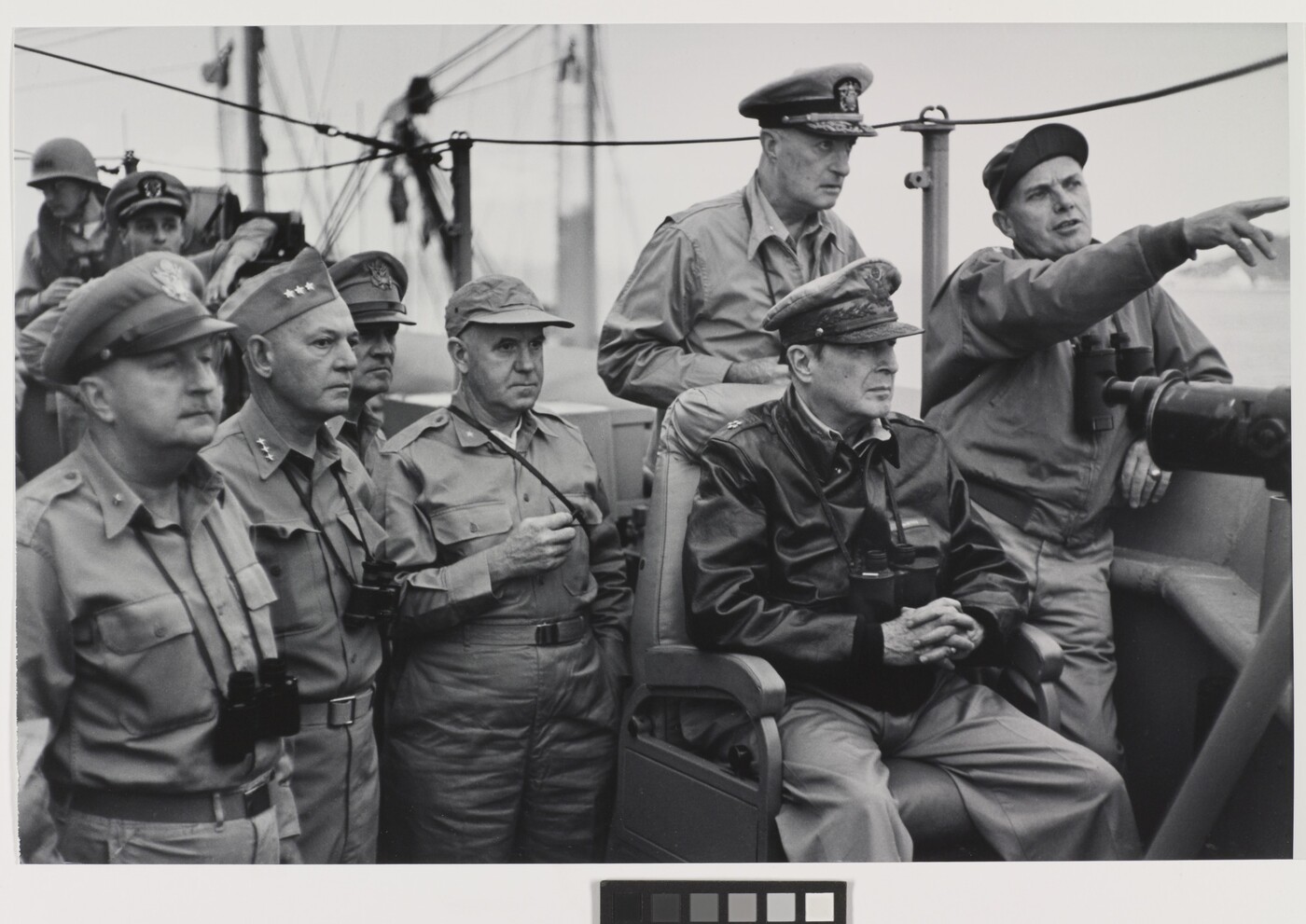 General MacArthur with His Staff during the Daring Landing at Inchon ...