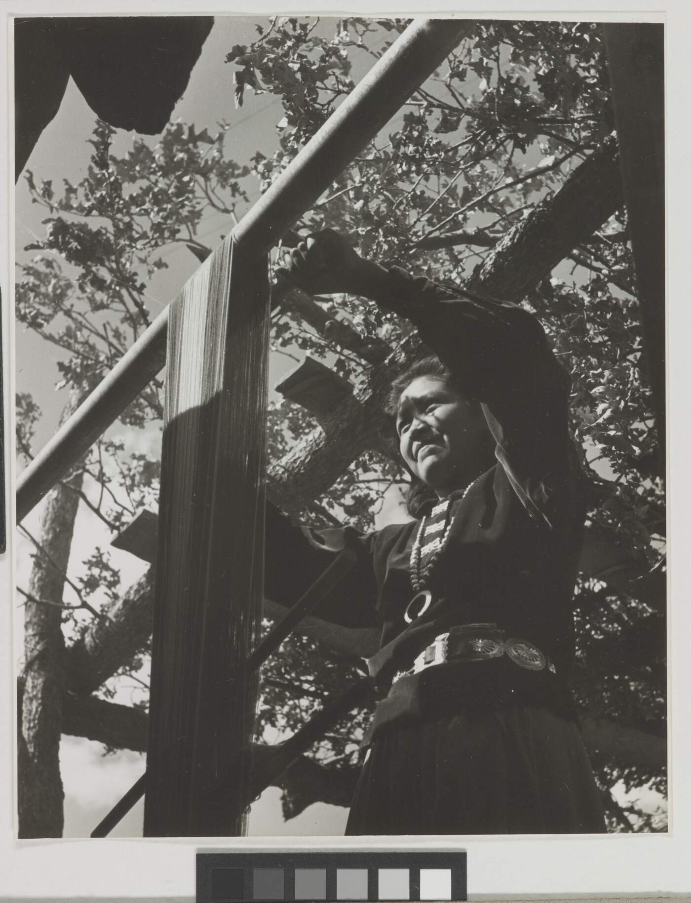 Ft. Wingate Vocational School Weaver Demonstrates Belt Weaving at ...