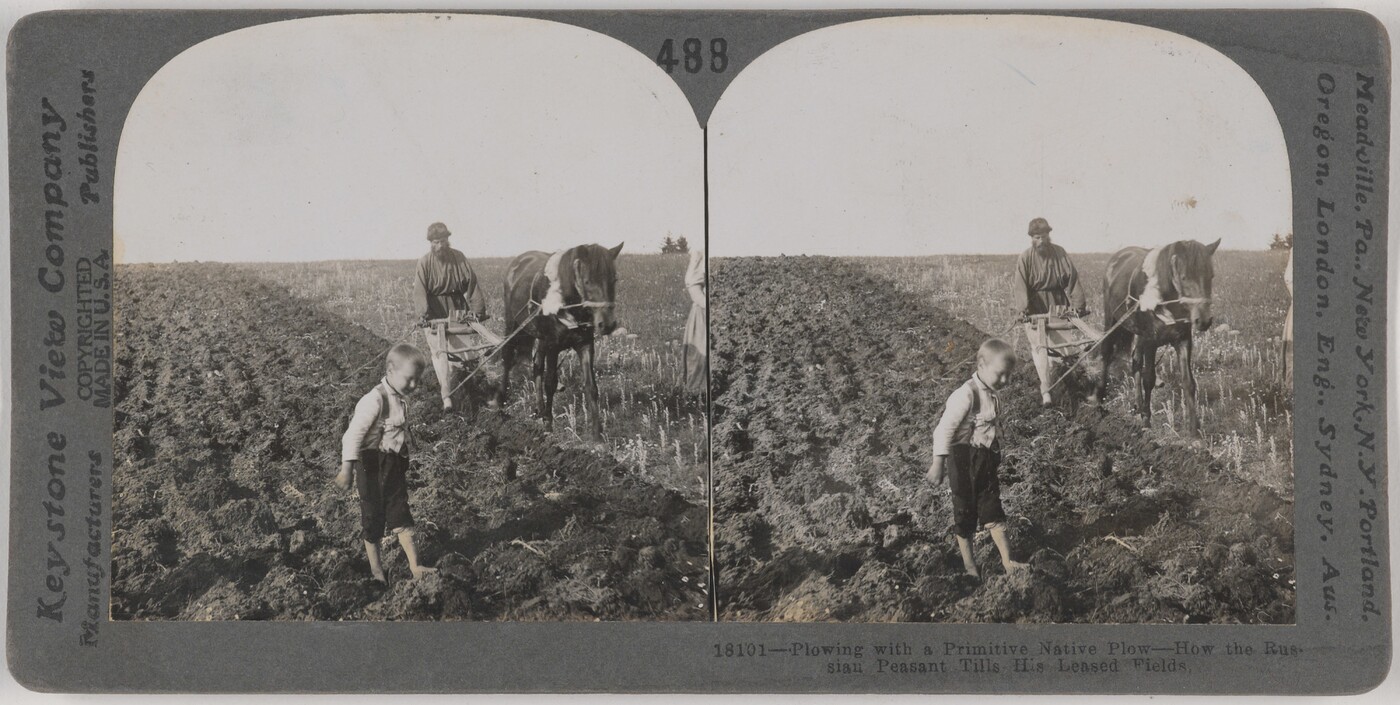Plowing with a Primitive Native Plow - How the Russian Peasant Tills ...