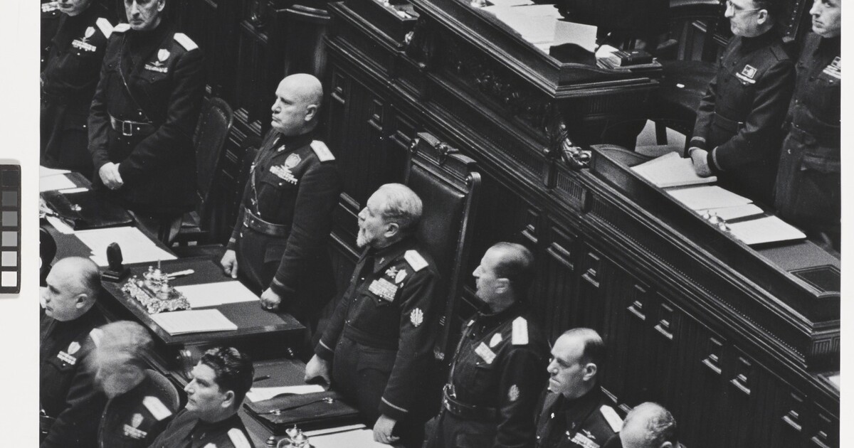 Mussolini Dominates His Parliament as Italy Prepares to Enter the War ...