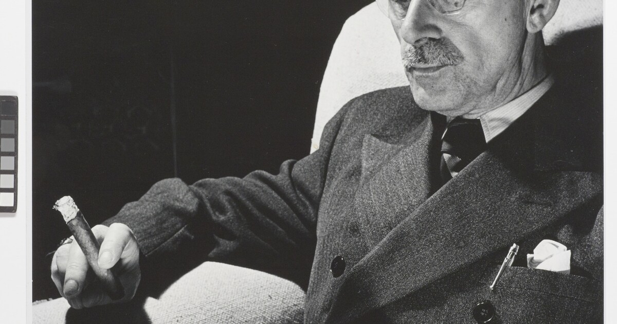 German Novelist Thomas Mann in His Home in Princeton, New Jersey. 1939 ...